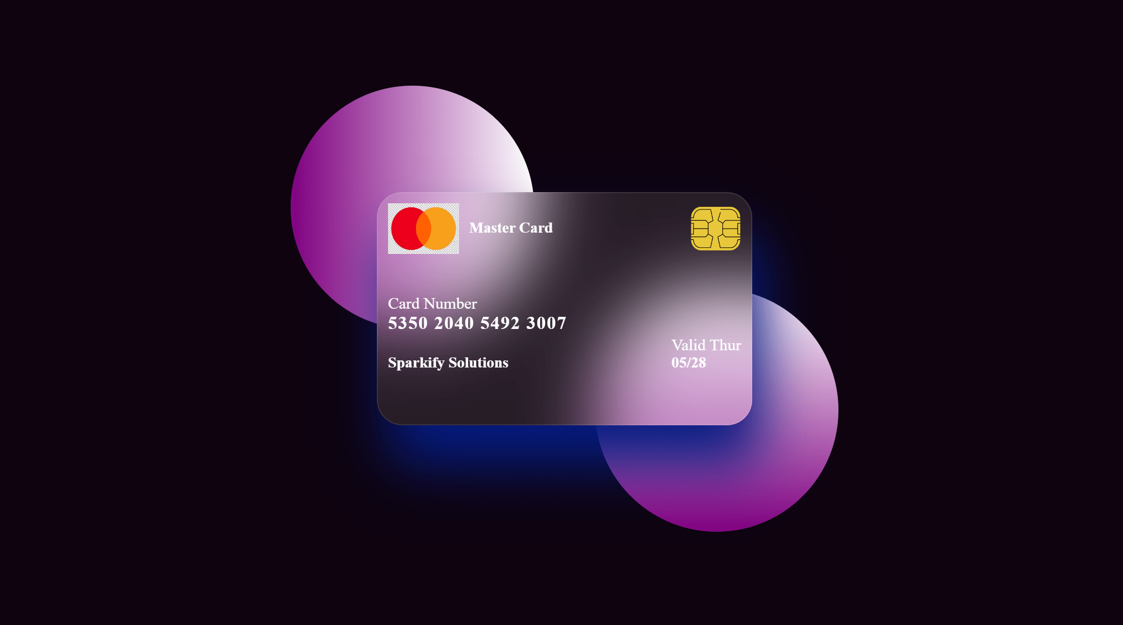 master card with html and css